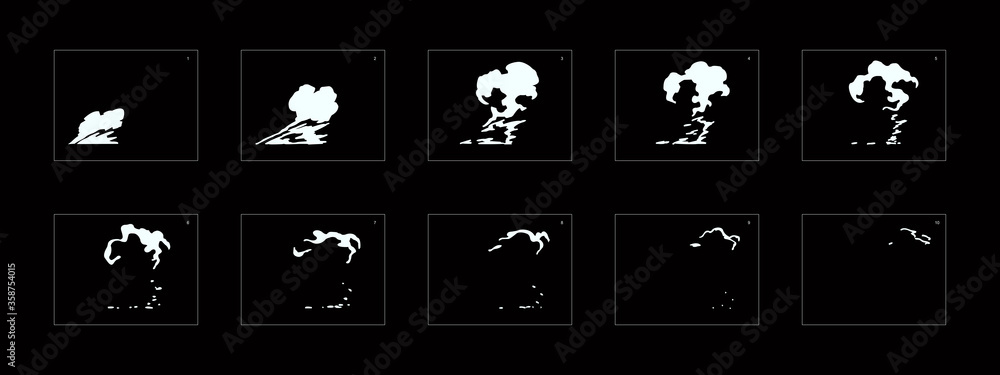 Explosion Smoke effect. Explosion Animation effect. Animation Sprite ...