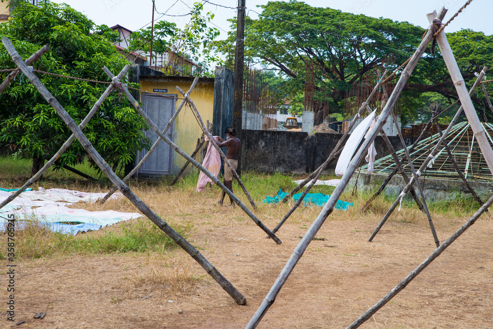 Dhobi Khana at Veli in Fort Kochi, where the Tamil-speaking Vannan ...