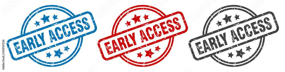 early access stamp. early access round isolated sign. early access ...