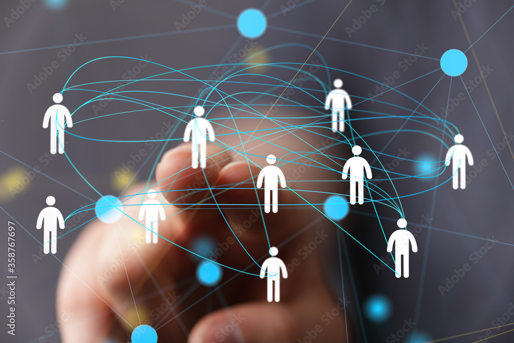 organization chart team concept networking technology. Stock Photo ...