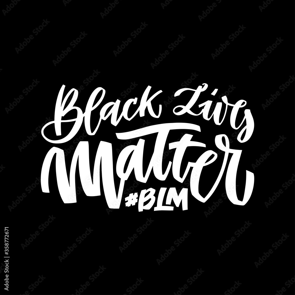 Black lives mattern hand lettering banner with hands clenched fist for ...