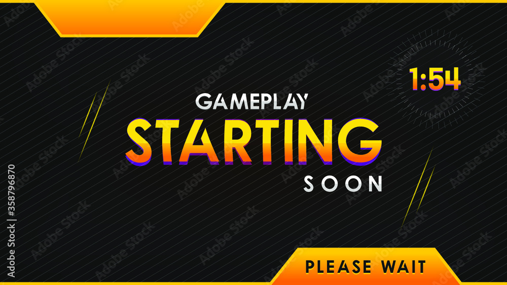 Gaming Stream Starting Vector Illustration Background Stock Vector ...