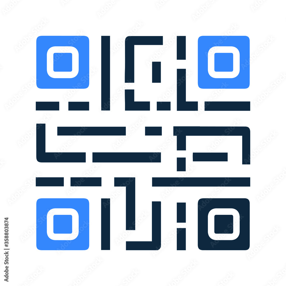 qr-code bar-code icon, digital technology Stock Vector | Adobe Stock