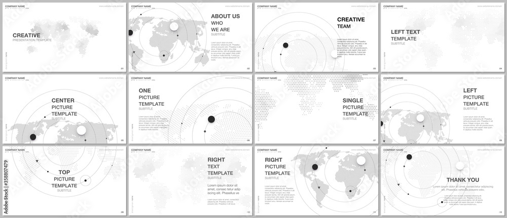 Presentation design vector templates, multipurpose template for ...