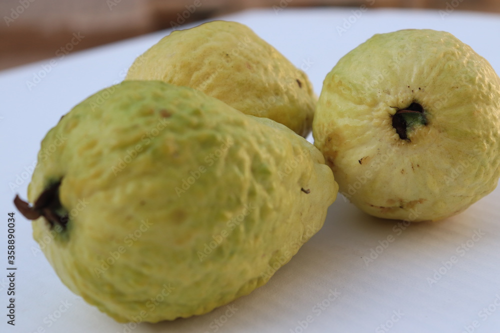 fruits Guava organic. Guava fruit Smells good Strong on background ...