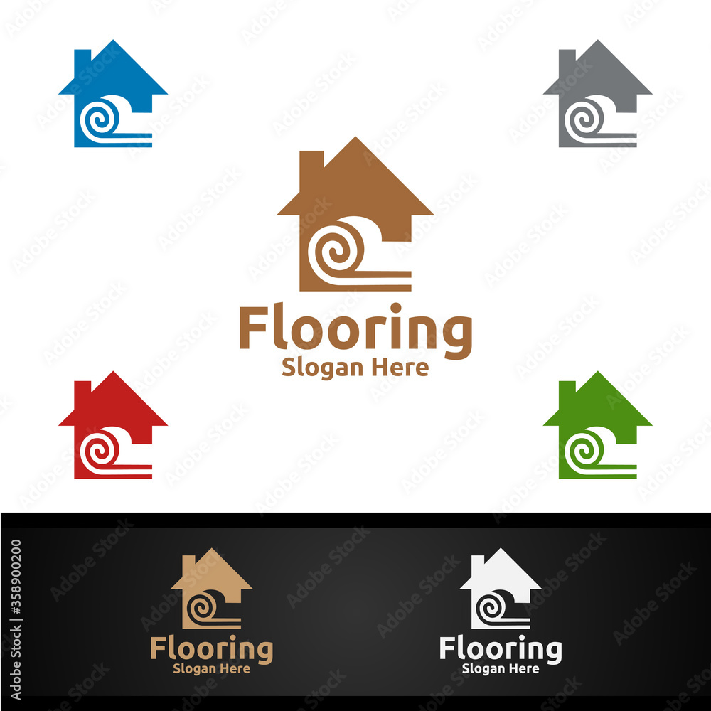 Flooring Logo for Parquet Wooden or vinyl hardwood granite tile vector ...