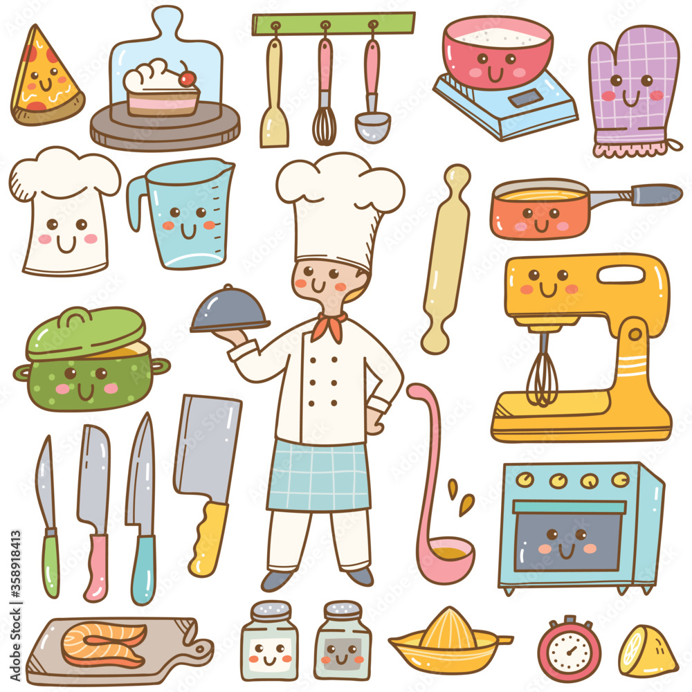 Cooking Materials Cartoon