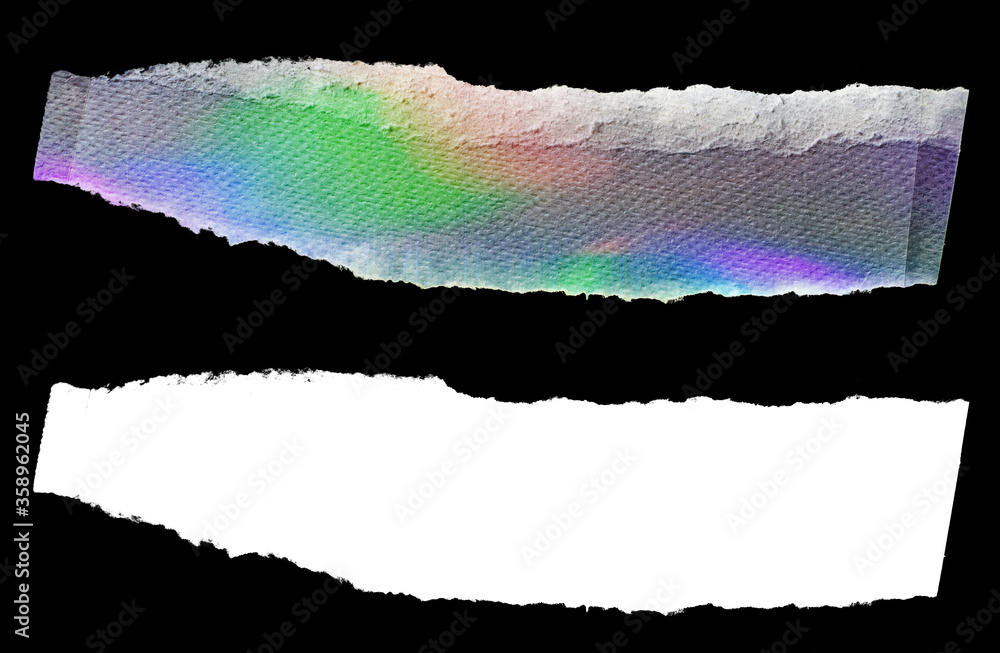 cool macro close up photo of neon holo paper edges or paper strip on ...
