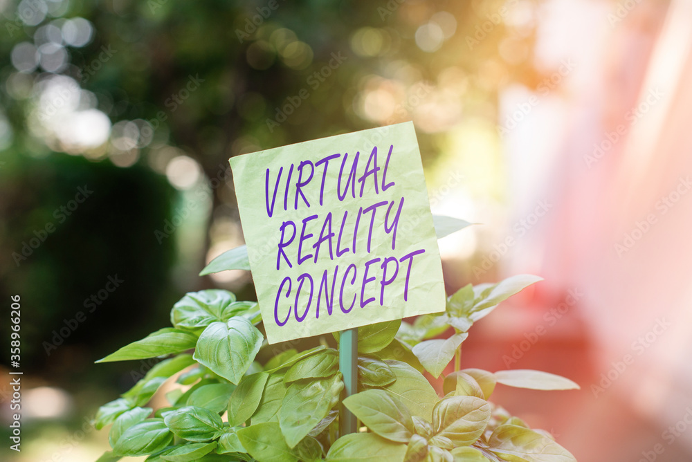 Text sign showing Virtual Reality Concept. Business photo text 3d ...