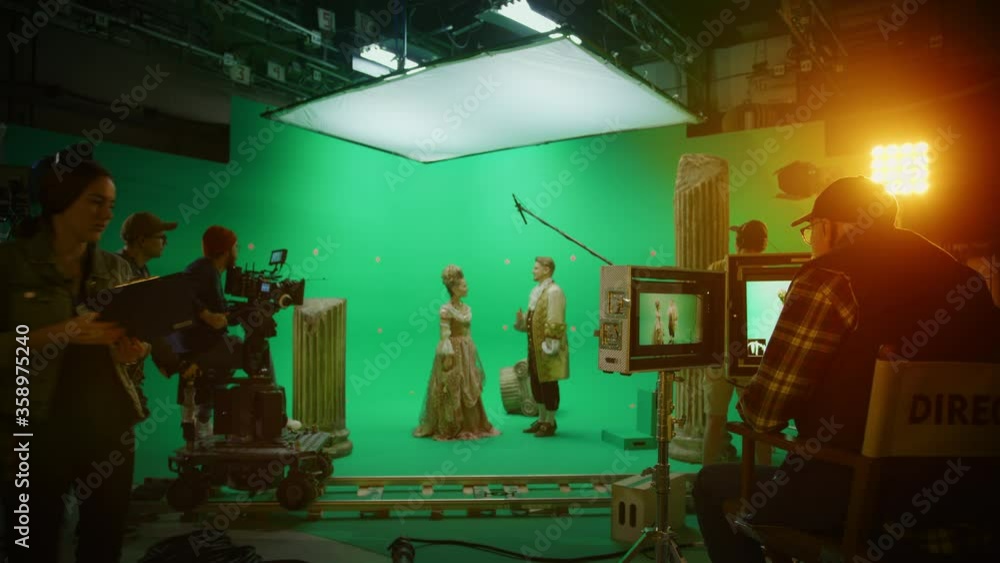 On Big Film Studio Professional Crew Shooting History Costume Drama ...