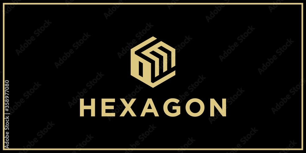 OM hexagon logo design inspiration Stock Vector | Adobe Stock