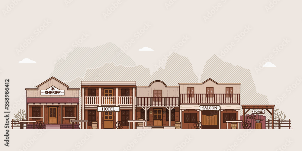 Wild West Town Clipart