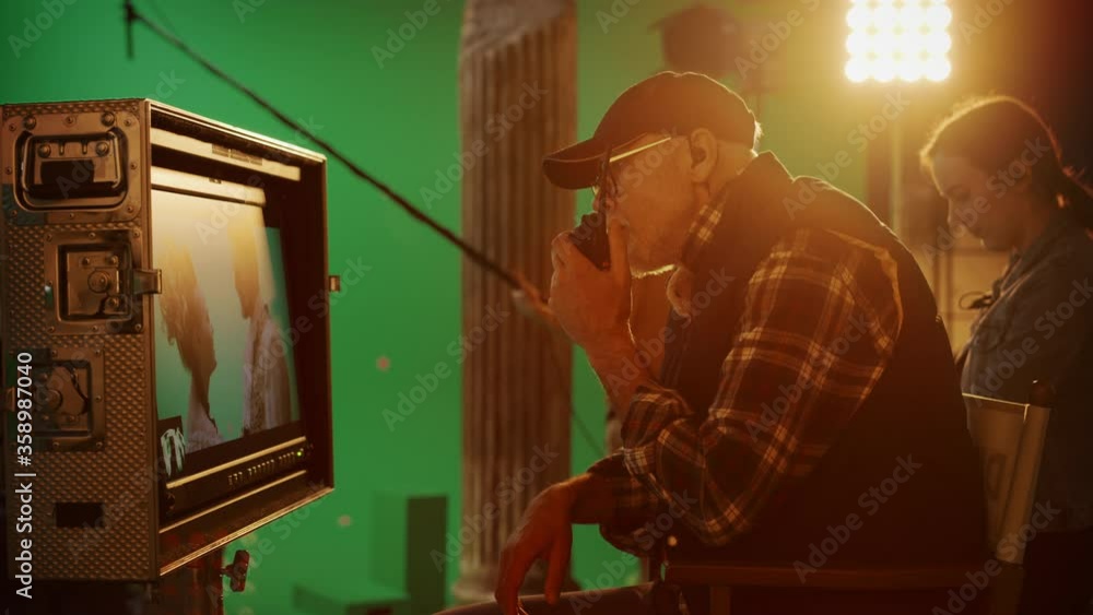 Director Looks at Display Controls Shooting Period Drama Movie. Green ...