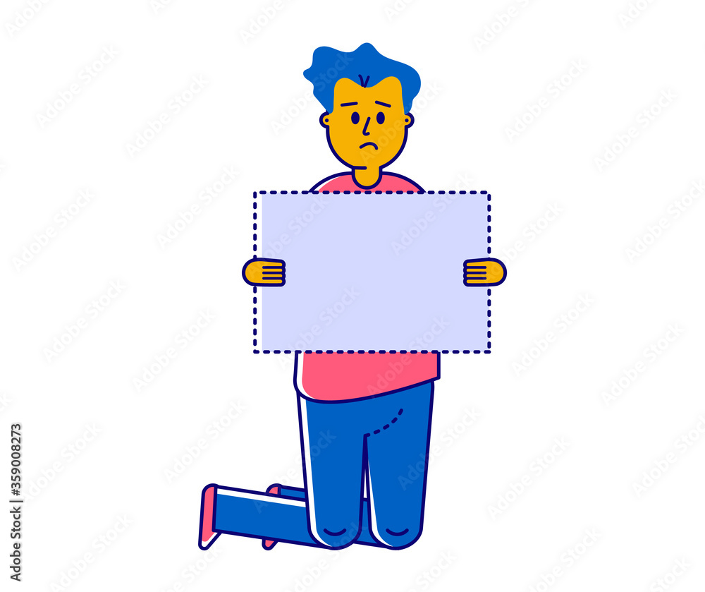 Protest people against discrimination All Lives Meter, set of cartoon ...