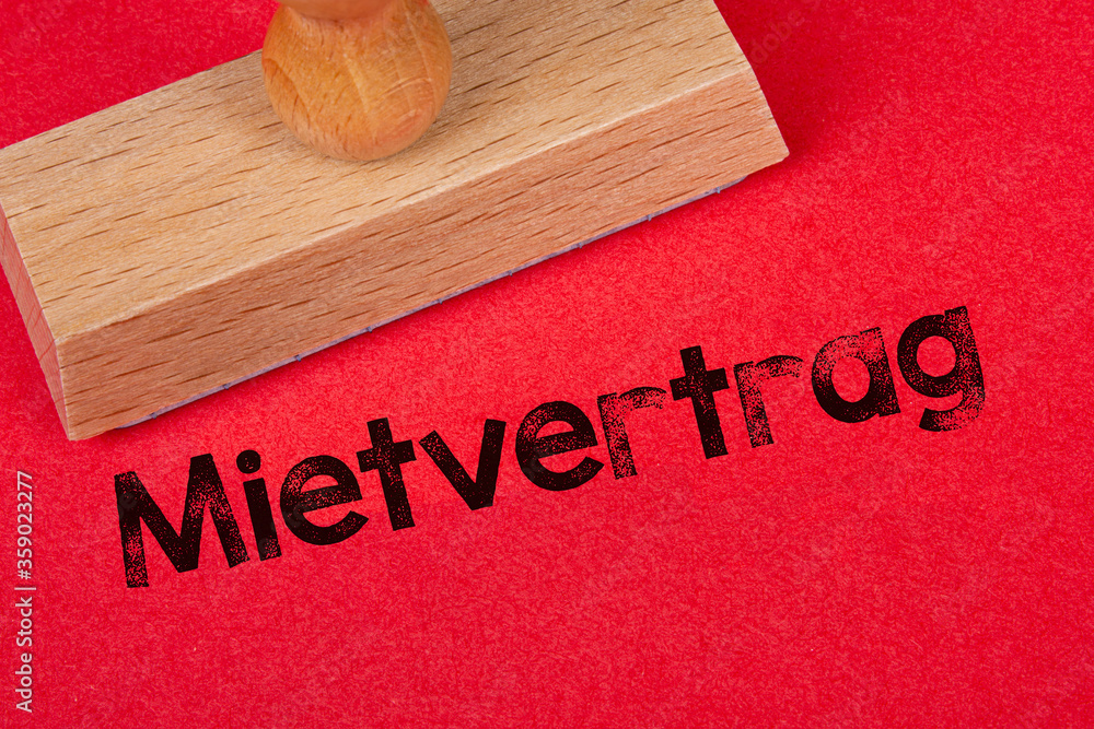 Stempel Mietvertrag Stock Photo | Adobe Stock