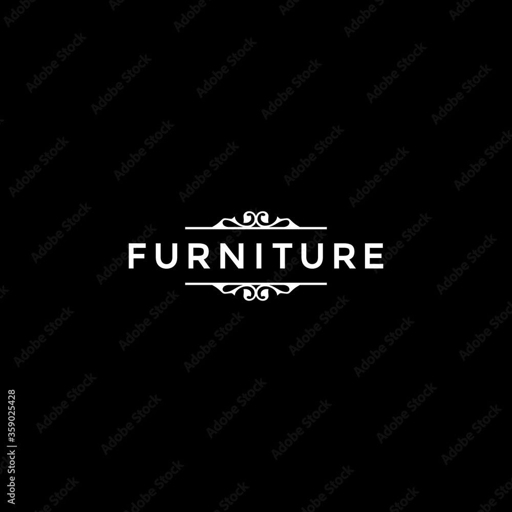 Furniture logo or wordmark design Stock Vector | Adobe Stock