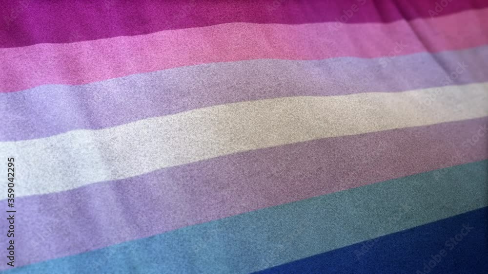 Seamlessly looping 3D animation of Bigender Pride Flag. Representing ...