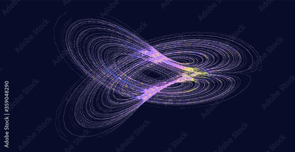 Visualisation of The Lorenz attractor. Stock Vector | Adobe Stock