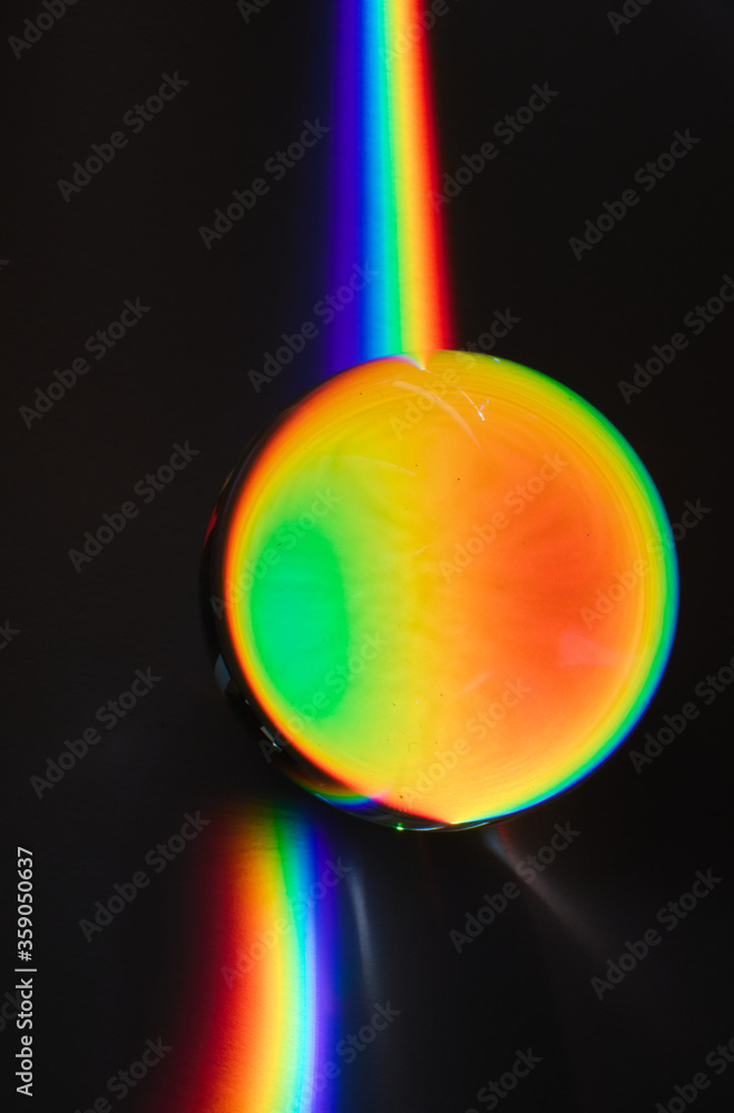 Colors of the rainbow product of Broken light, showing the spectrum of ...