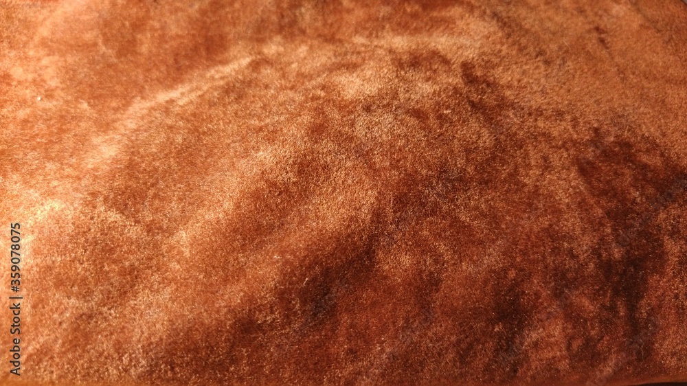 Red velvet. Close-up. Velvet fabric texture. Irregularities and ...