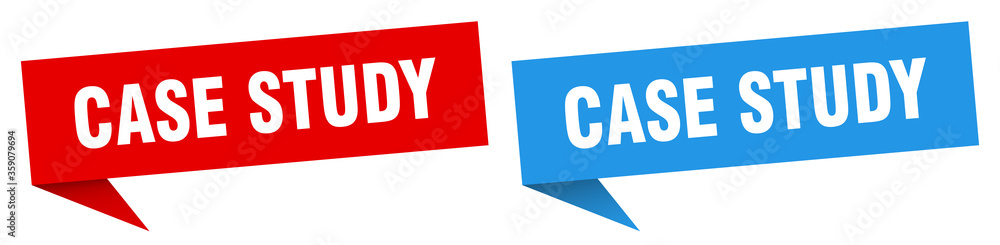 case study banner. case study speech bubble label set. case study sign ...