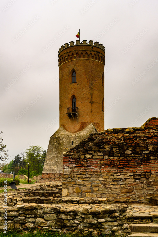 Chindia Tower at the Monumental complex Curtea Domneasca, Targoviste ...