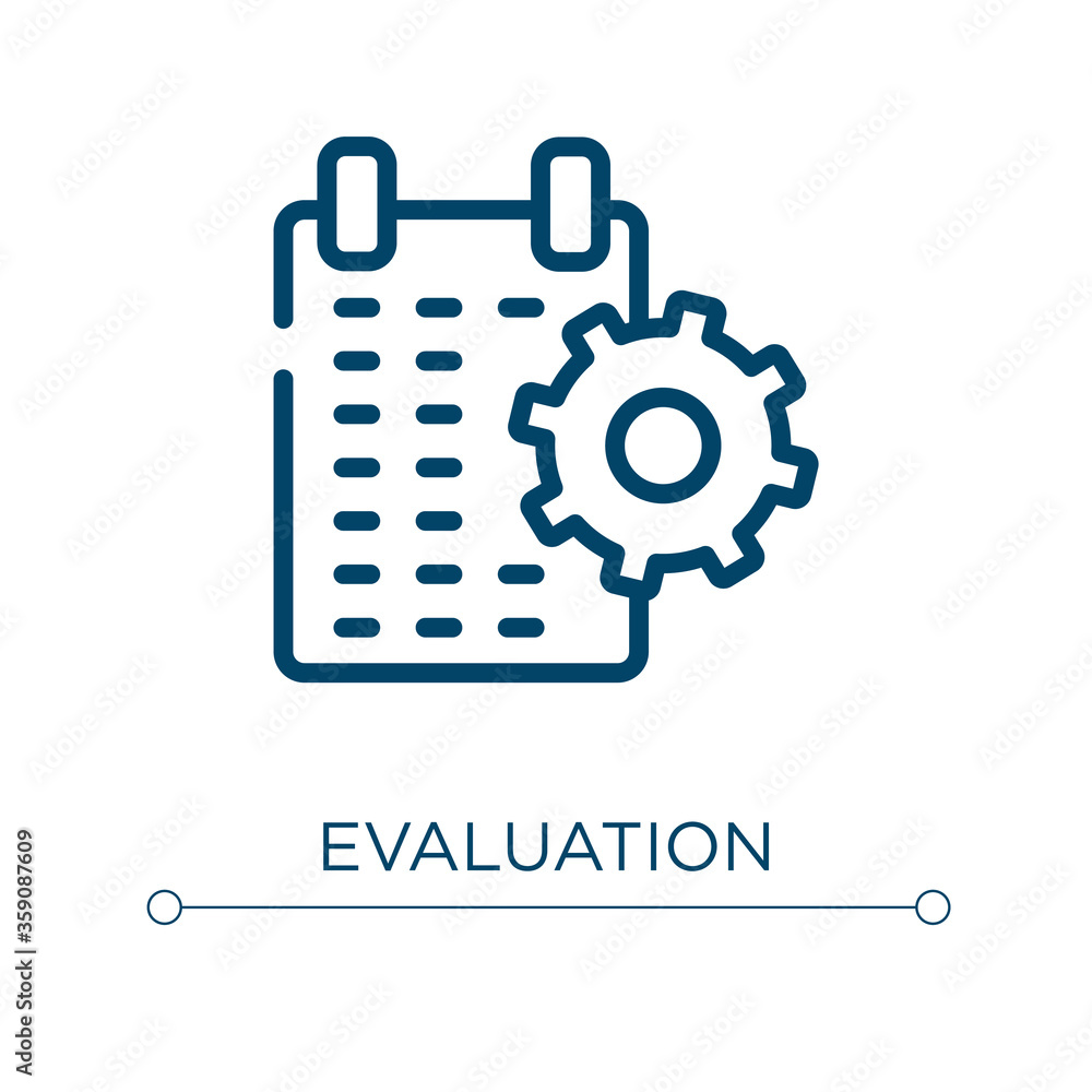 Evaluation icon. Linear vector illustration. Outline evaluation icon ...