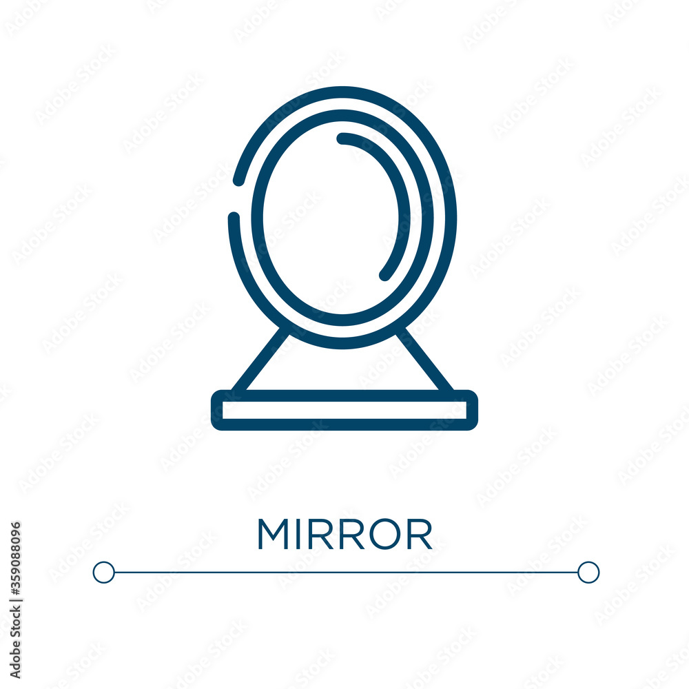 Mirror icon. Linear vector illustration. Outline mirror icon vector ...