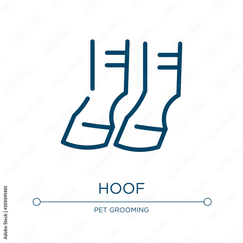 Hoof icon. Linear vector illustration from animals collection. Outline ...