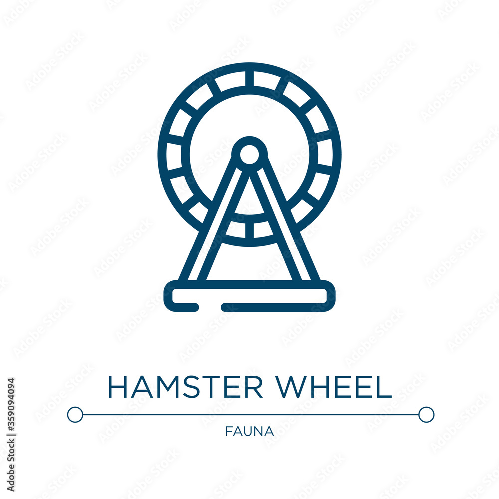 Hamster wheel icon. Linear vector illustration from pet shop collection ...