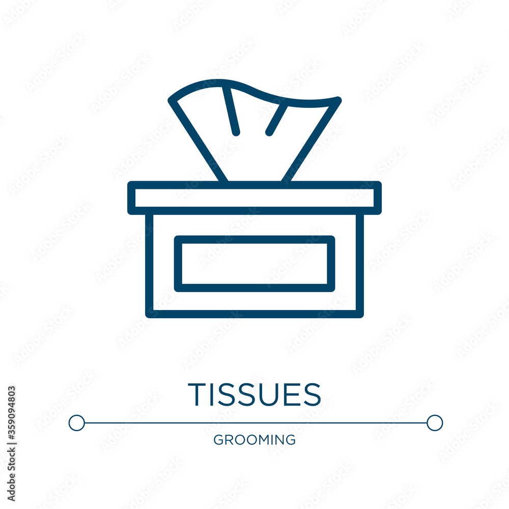 Tissues icon. Linear vector illustration from beauty collection ...