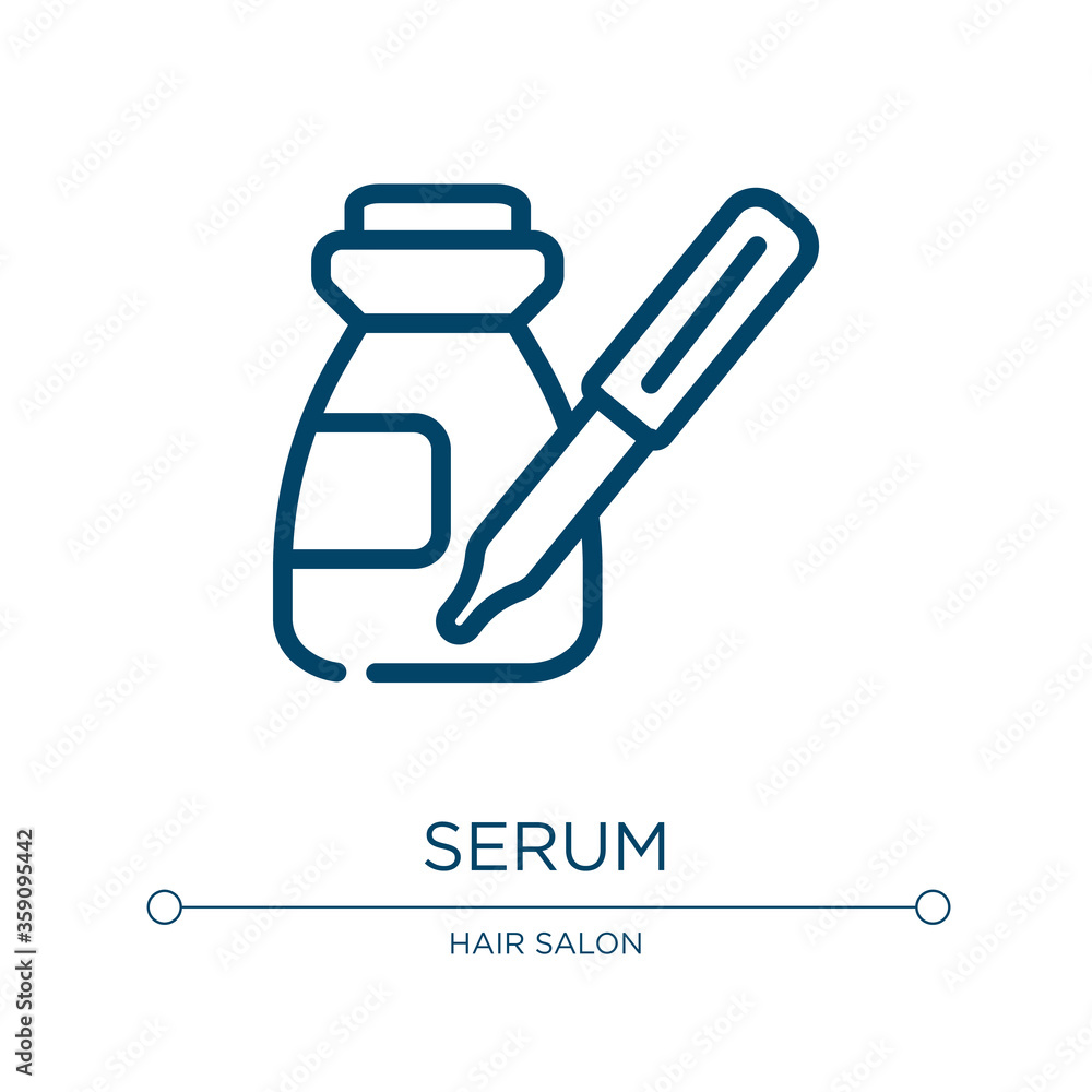 Serum icon. Linear vector illustration from beauty collection. Outline ...