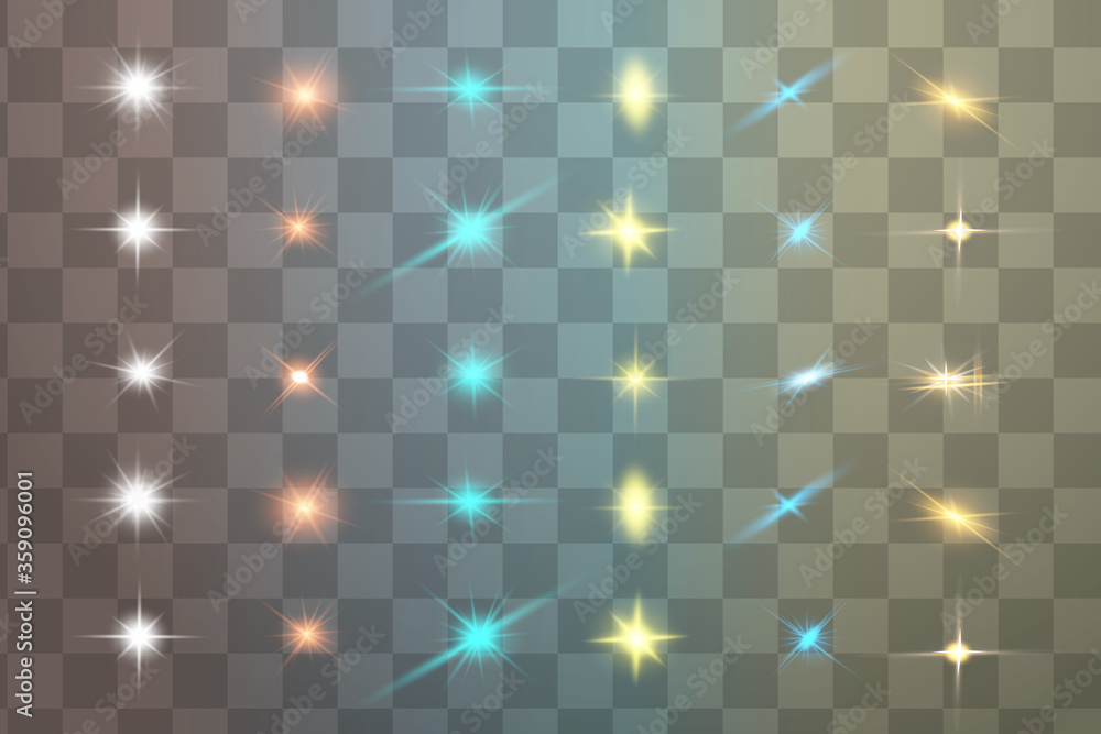 Colorful realistic special effects. The explosions and glowing ...