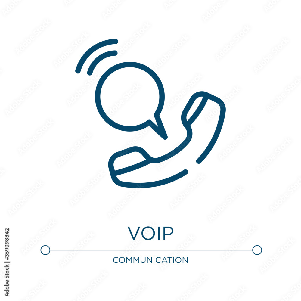 Voip icon. Linear vector illustration from mobile network collection ...