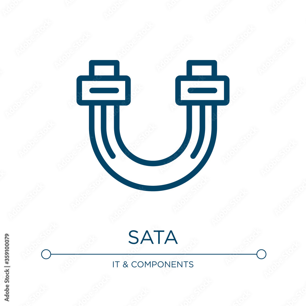 Sata icon. Linear vector illustration from it & components collection ...