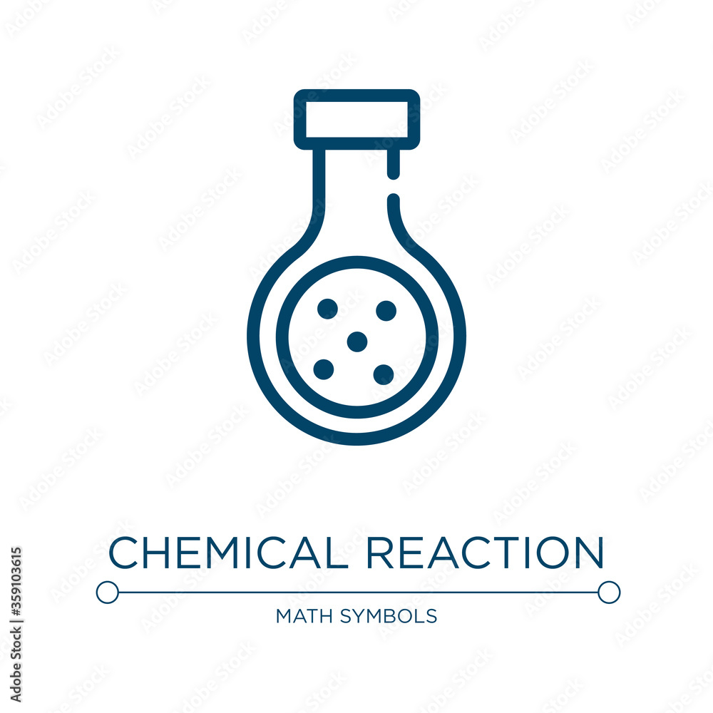 Chemical reaction icon. Linear vector illustration from chemistry ...
