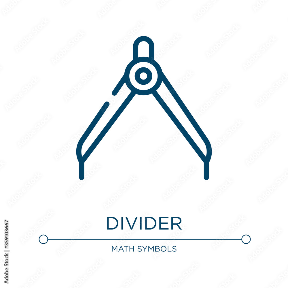 Divider icon. Linear vector illustration from in the library collection ...