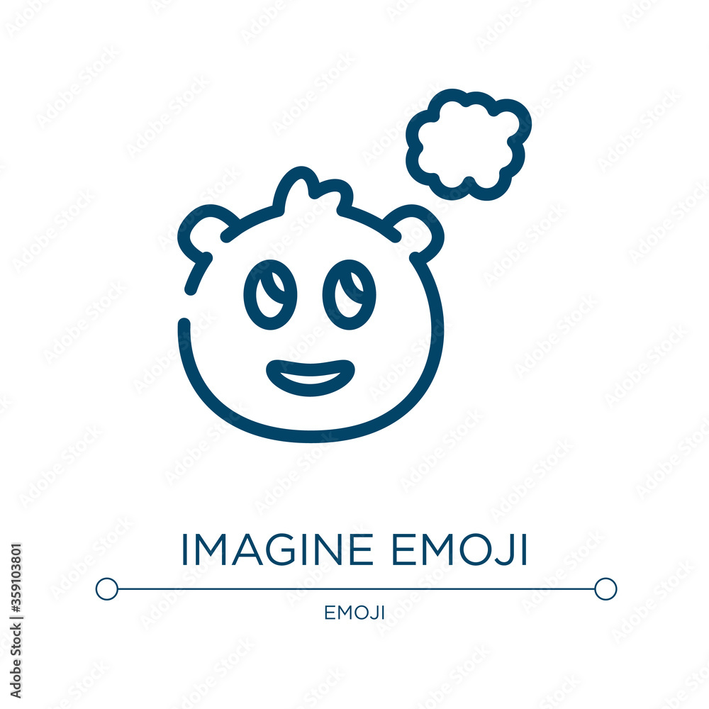 Vetor de Imagine emoji icon. Linear vector illustration from emoji ...
