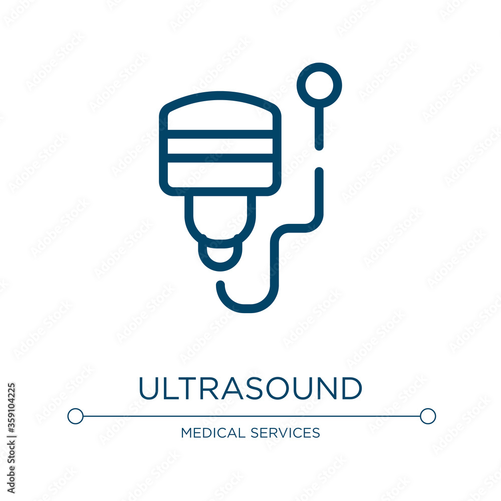 Ultrasound icon. Linear vector illustration from medical services ...