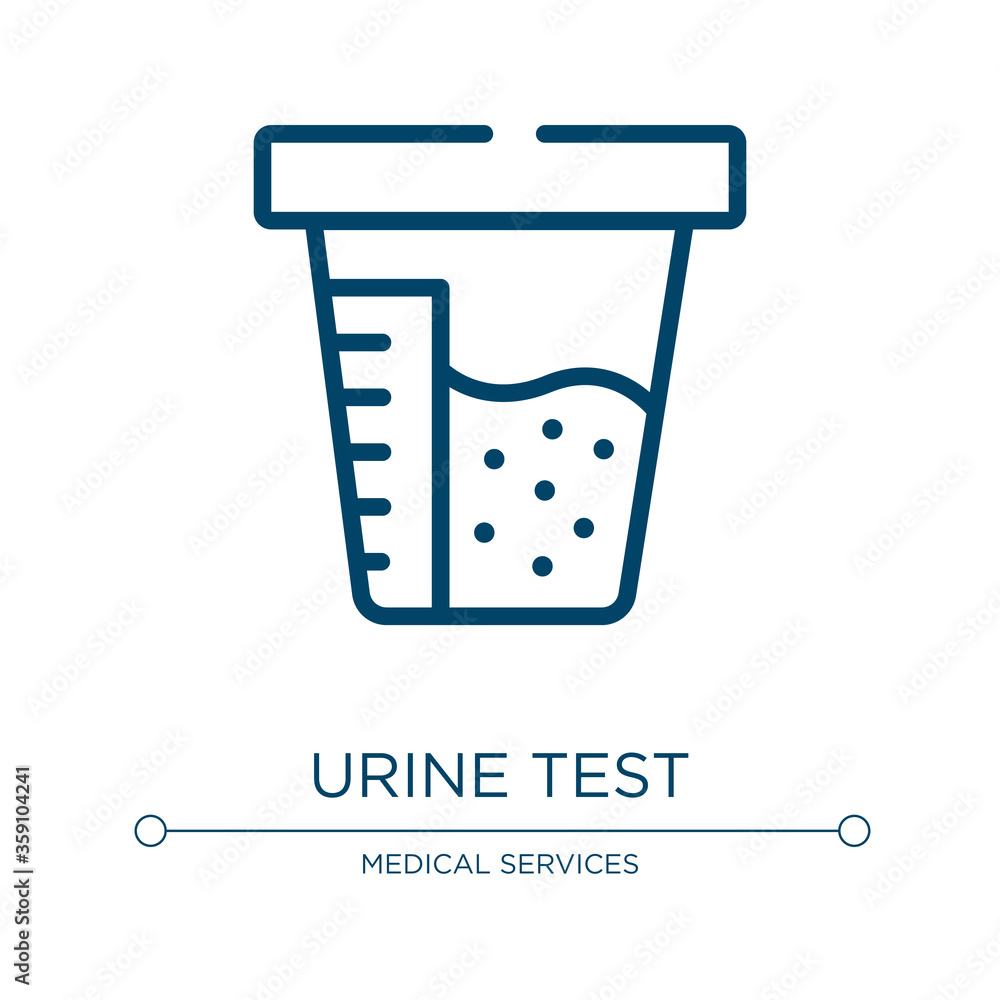 Urine test icon. Linear vector illustration from medical services ...