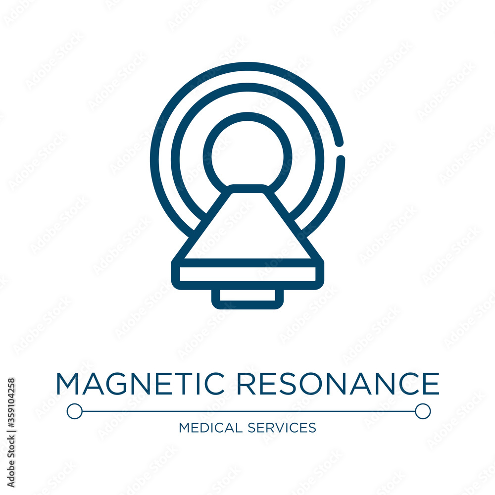 Magnetic resonance icon. Linear vector illustration from medical ...