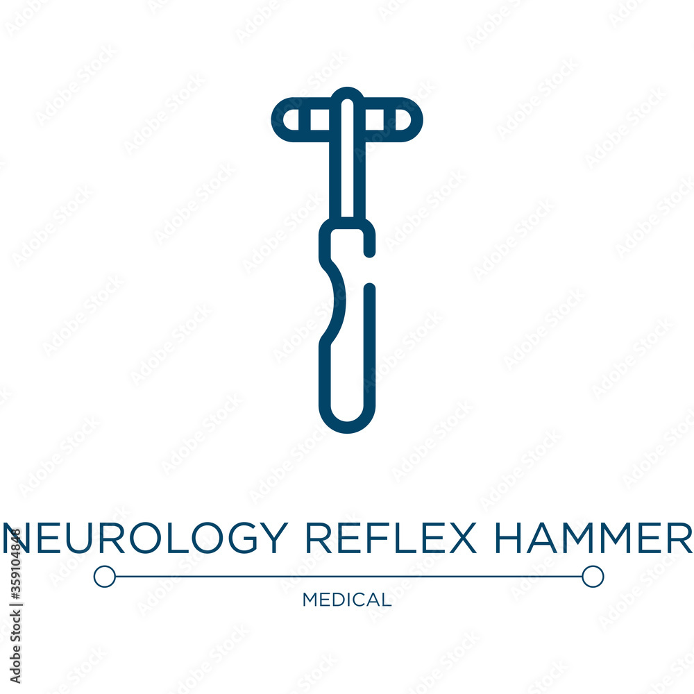 Neurology reflex hammer icon. Linear vector illustration from medical ... Neurology reflex hammer icon. Linear vector illustration from medical ...