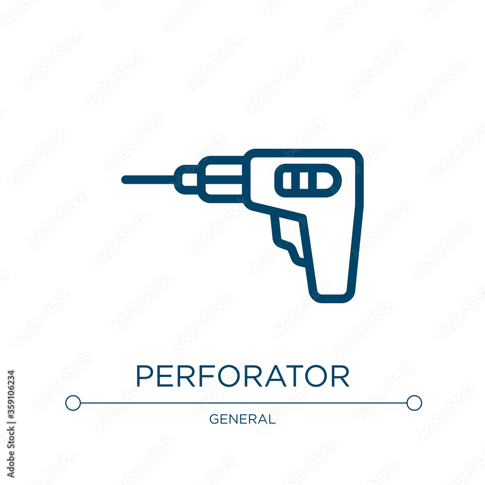 Perforator icon. Linear vector illustration from general collection ...