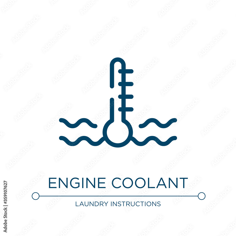 Engine coolant icon. Linear vector illustration from car dashboard ...
