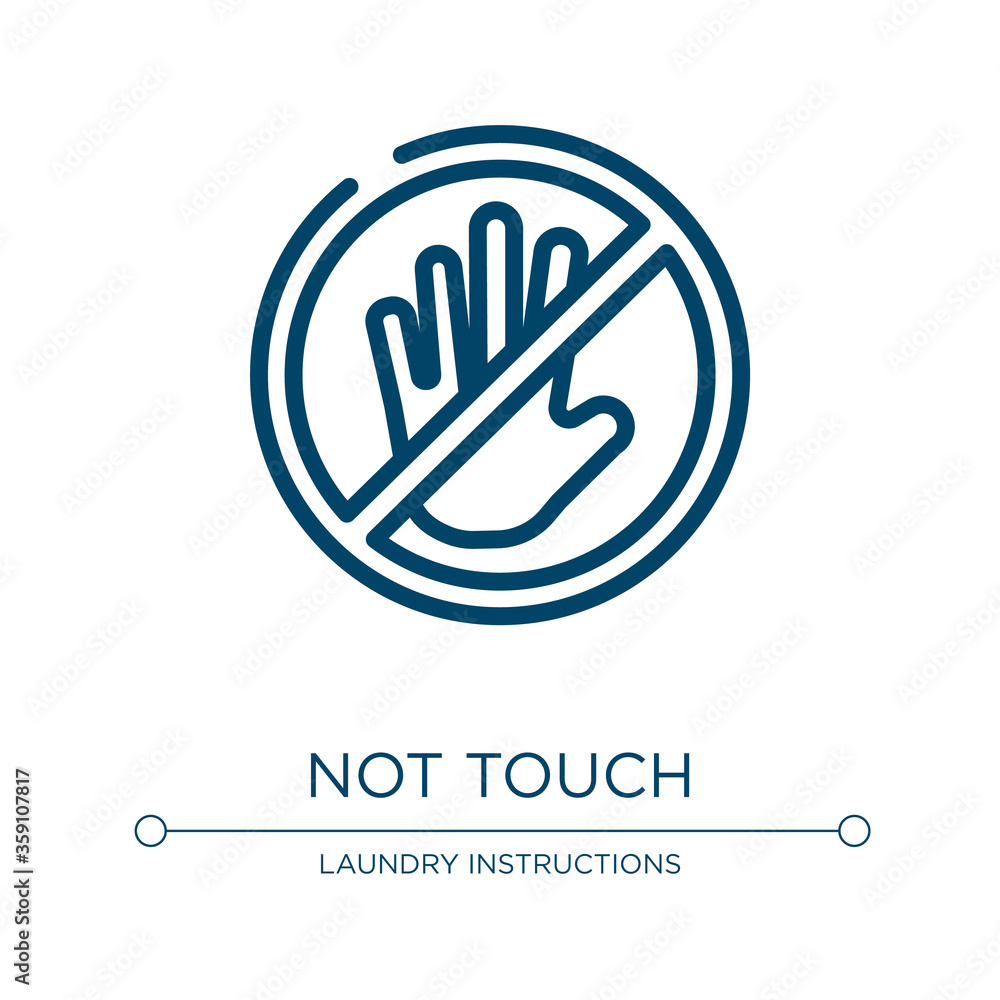 Not touch icon. Linear vector illustration from safety collection ...
