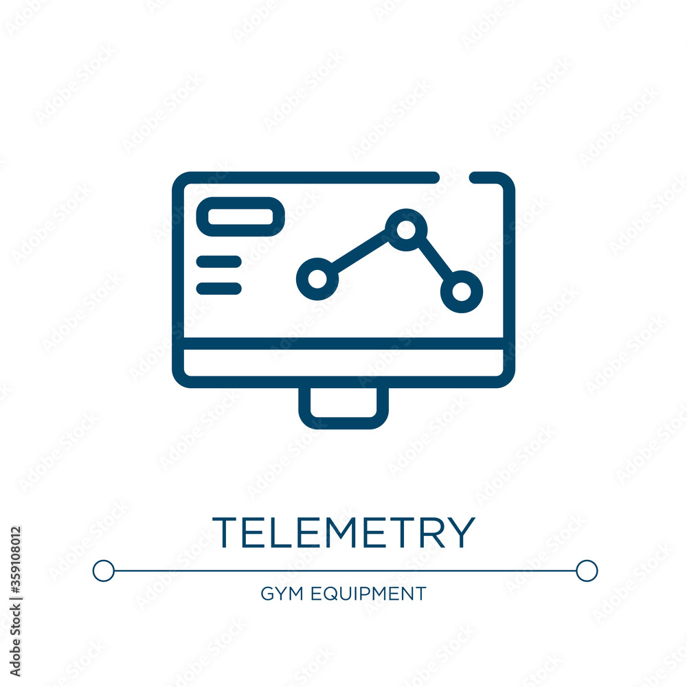 Telemetry icon. Linear vector illustration from racing collection ...