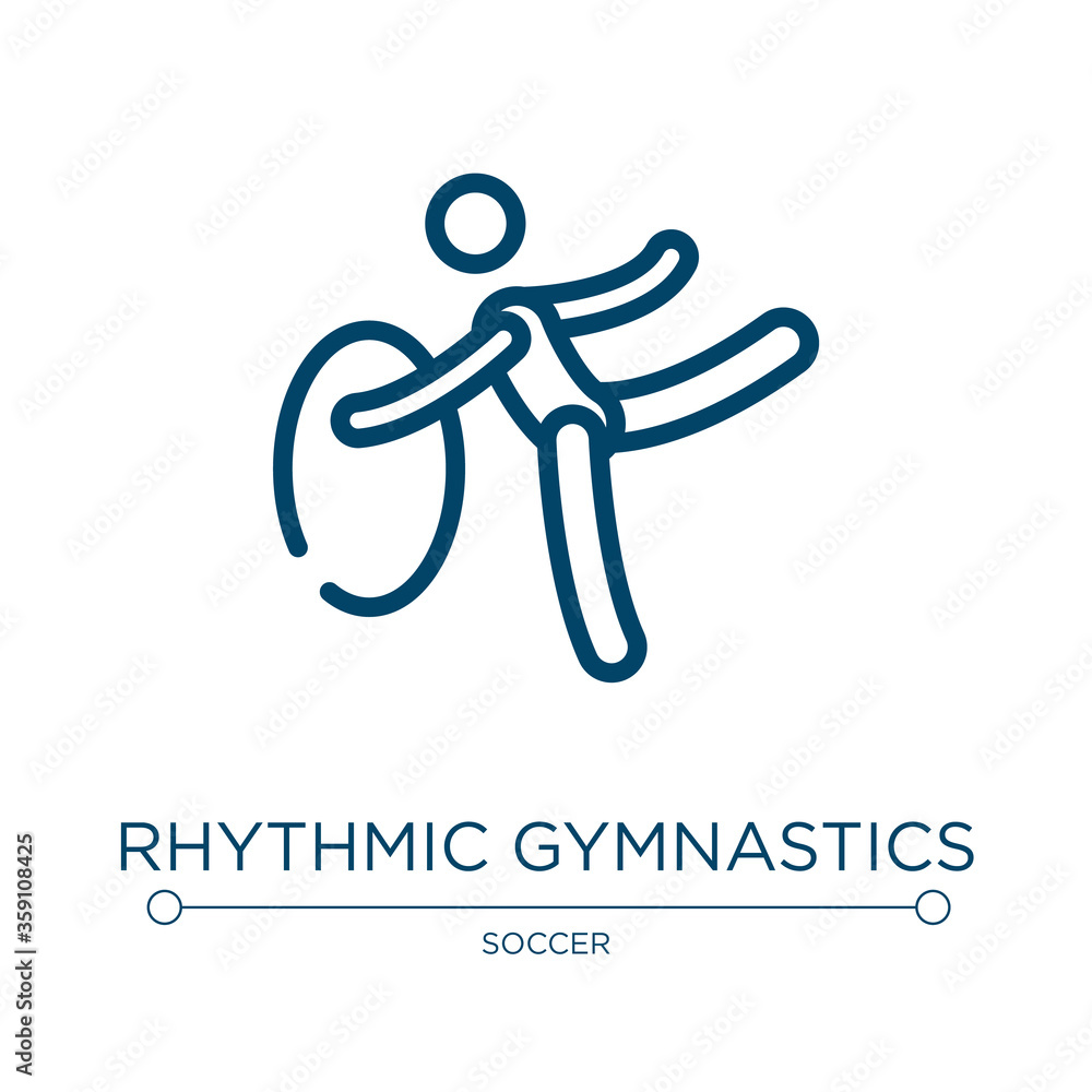Rhythmic gymnastics icon. Linear vector illustration from sports ...