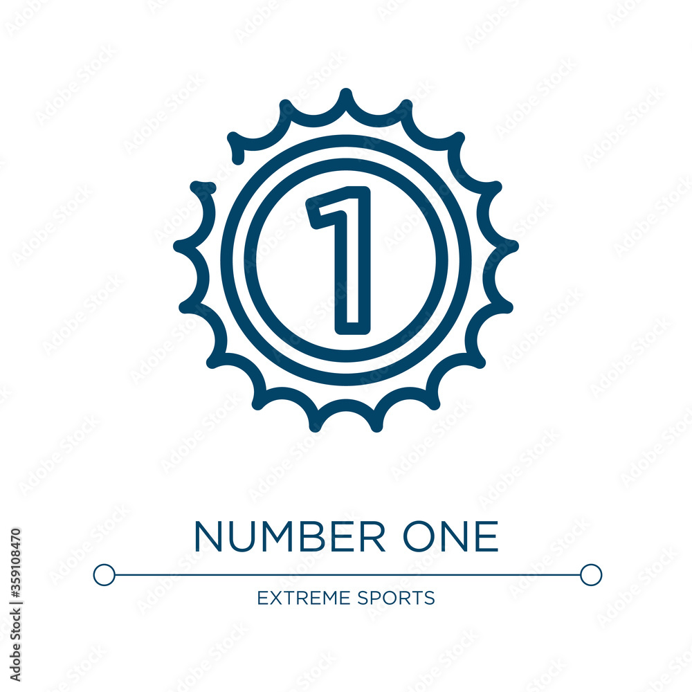 Number One Outline Printable