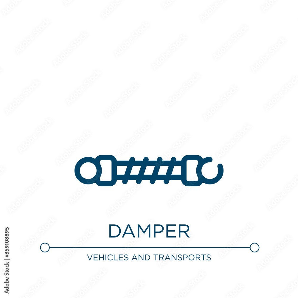 Damper icon. Linear vector illustration from car repair collection ...