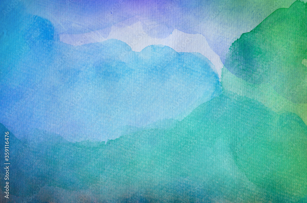 Blue And Green Watercolor Texture
